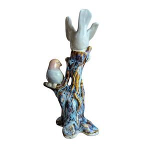 Art | Antique Shiwan Ware Chinese Majolica Birds Tree Figurine Pair Art ...